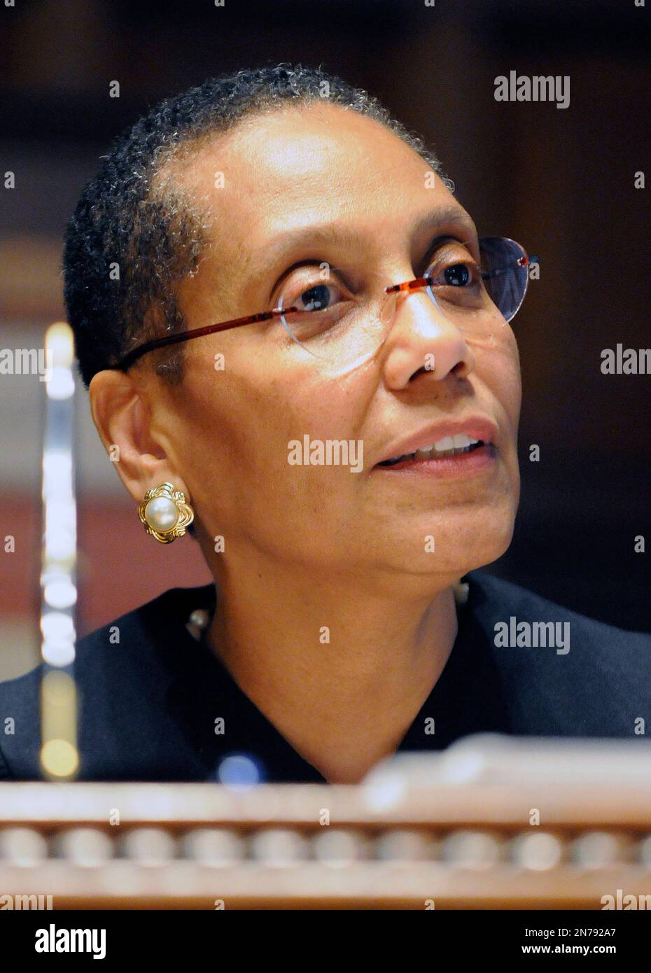 Court of Appeals judge Sheila Abdus-Salaam speaks to family and friends ...