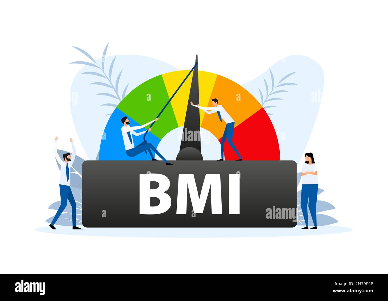 BMI oder Body Mass Index Level, Mater. Von untergewichtig bis extrem ...