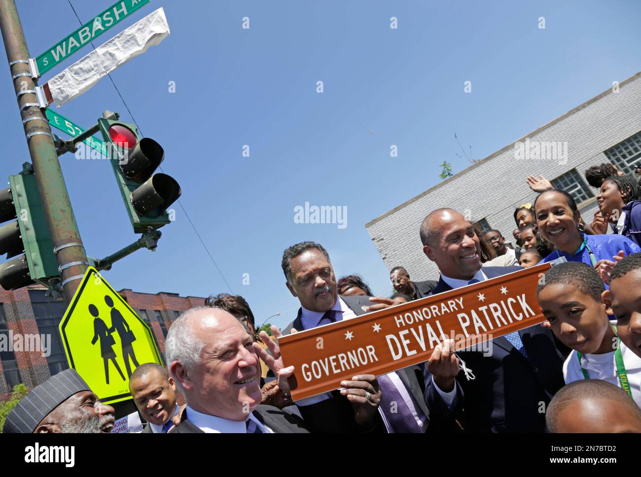 Massachusetts Gov. Deval Patrick, right, is joined by Gov. Pat Quinn ...