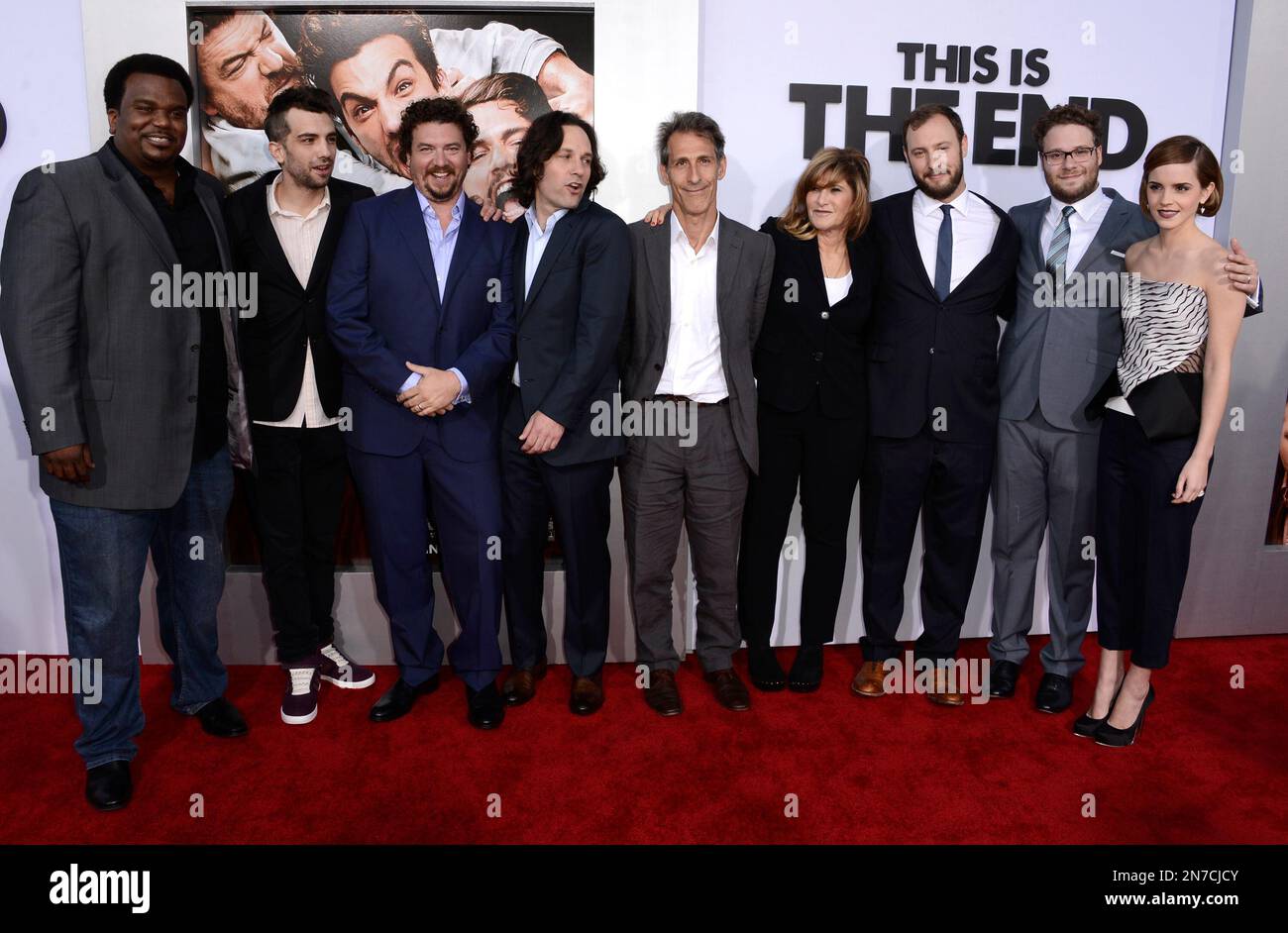 From left to right, actor Craig Robinson, actor Jay Baruchel, actor ...