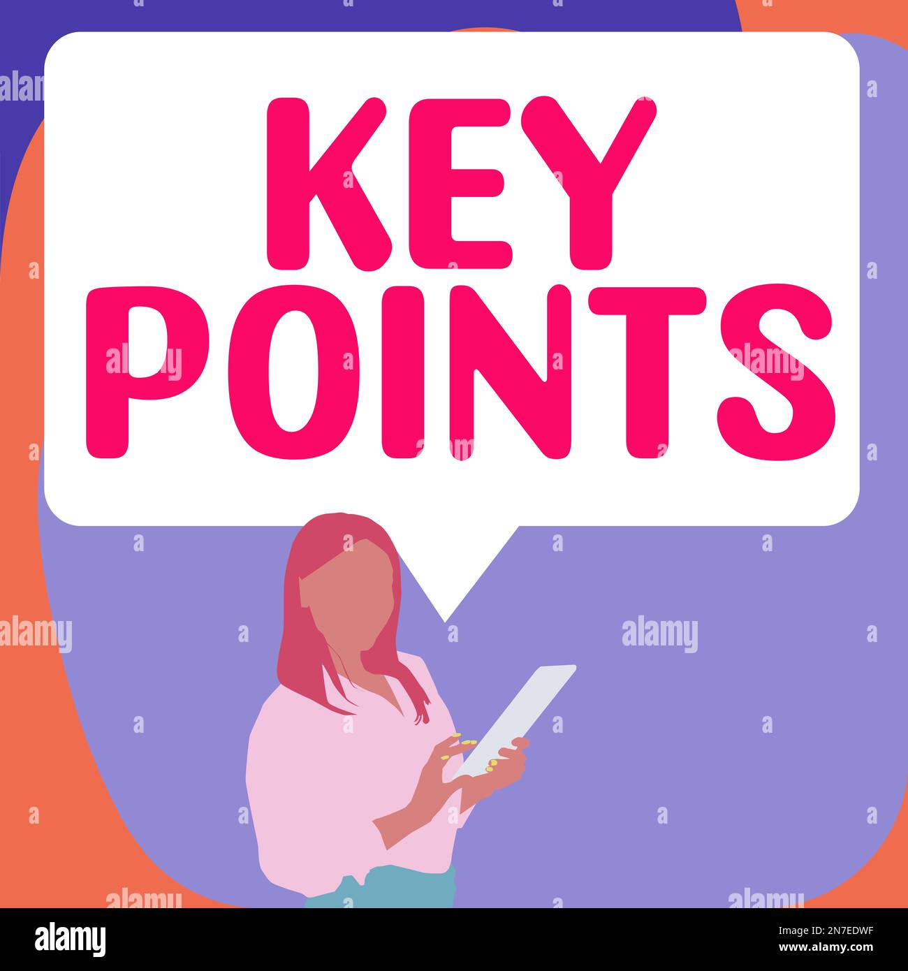 Textunterschrift mit Schlüsselpunkten. Konzeptfoto die wichtigste ...