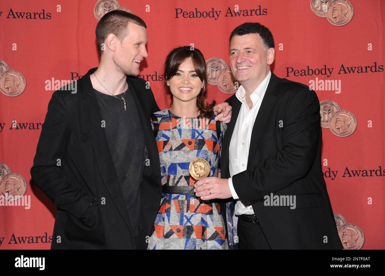 Honorees from the BBC television show "Dr. Who", from left, actor Matt Smith, actress Jenna ...