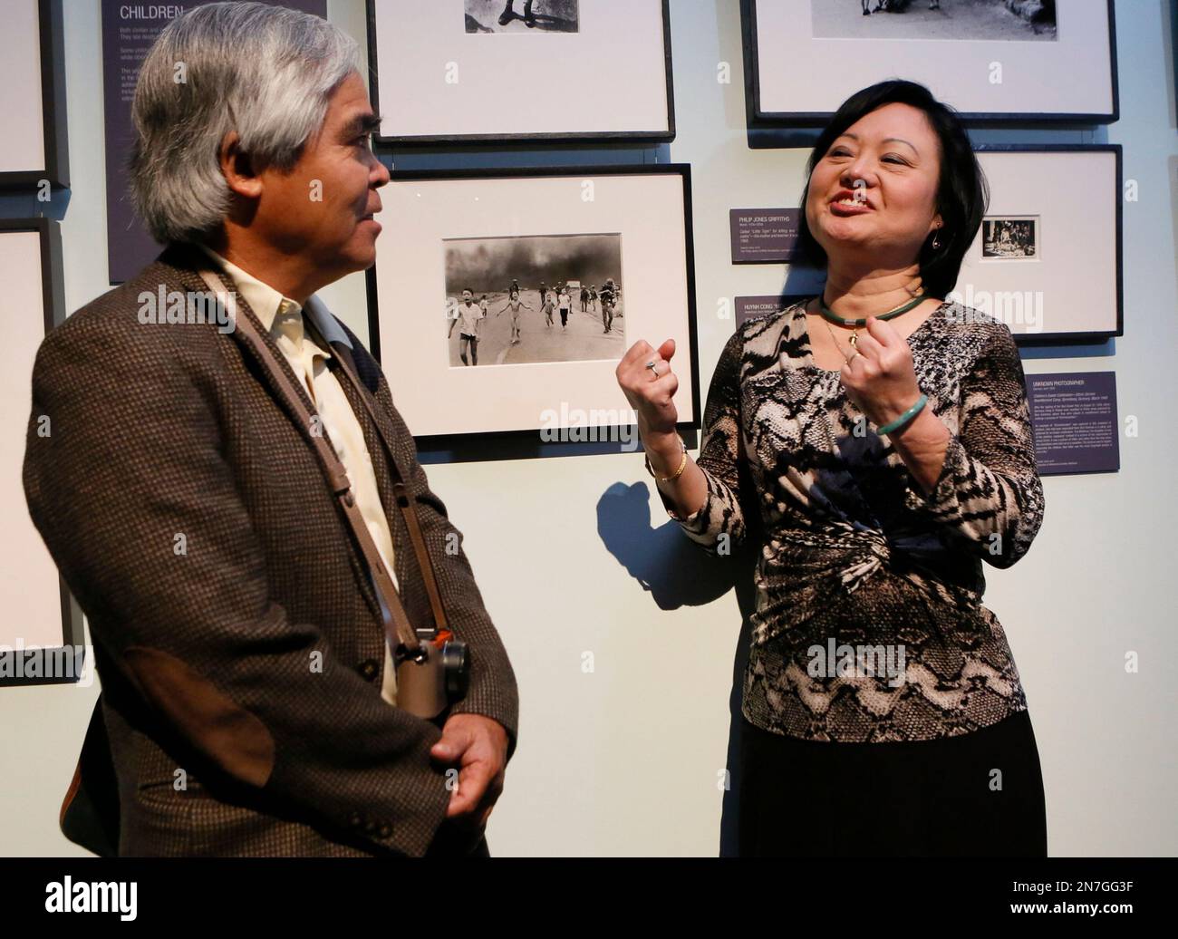 The Associated Press photographer Huynh Cong "Nick" Ut, left, and Kim Phuc Phan Thi, UNESCO ...