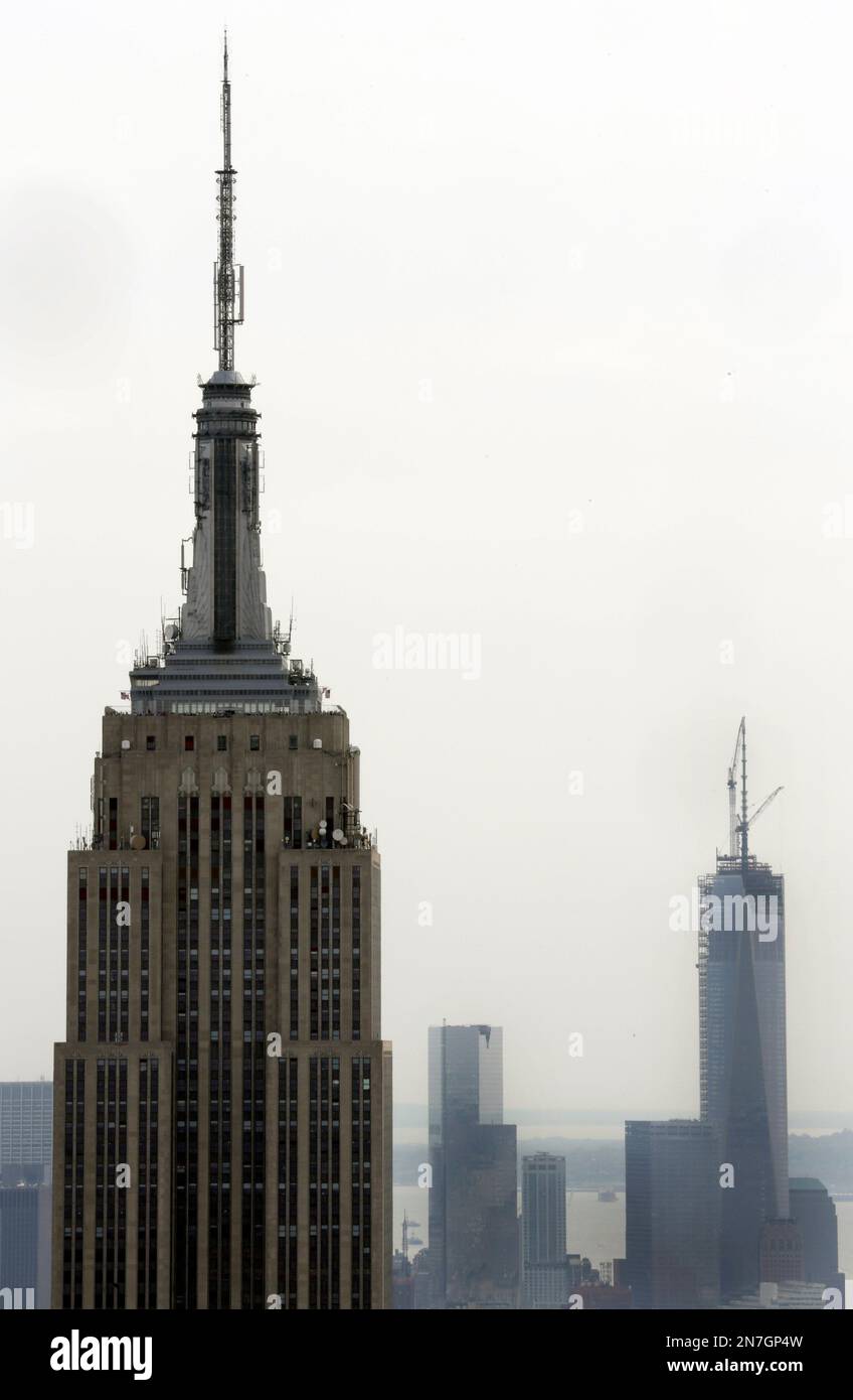 The 1,454-foot Empire State Building, left, and the 1,776-foot One ...