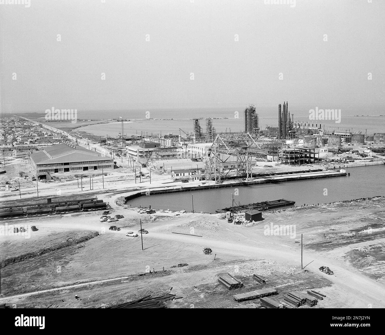 This is a view of the Monsanto Chemical plant, shown April 2, 1948 ...