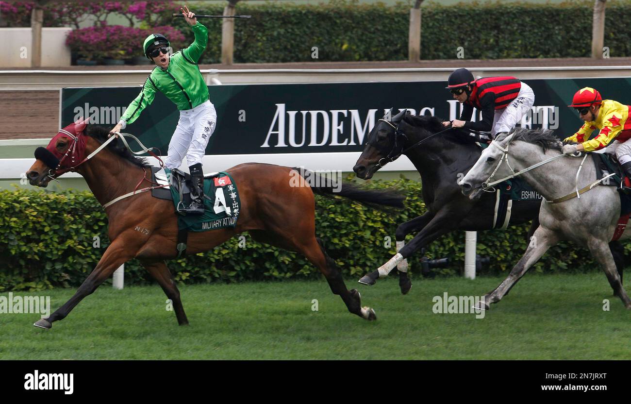 Australian jockey Tommy Berry riding Hong Kong horse Military Attack ...