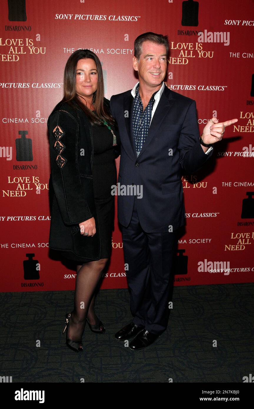 Actor Pierce Brosnan, right, and his wife, journalist Keely Shaye Smith ...