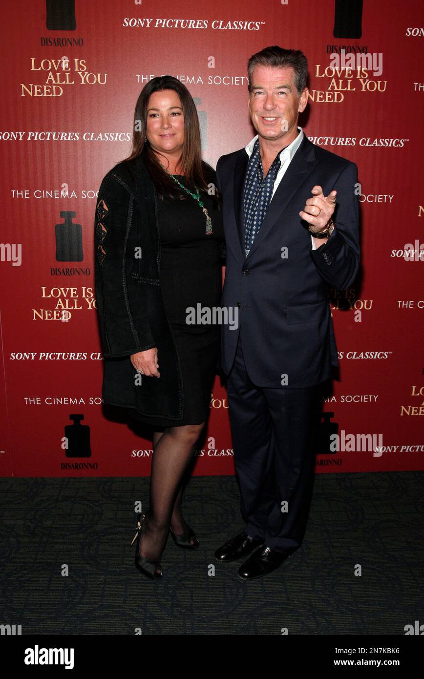 Actor Pierce Brosnan, right, and his wife, journalist Keely Shaye Smith ...