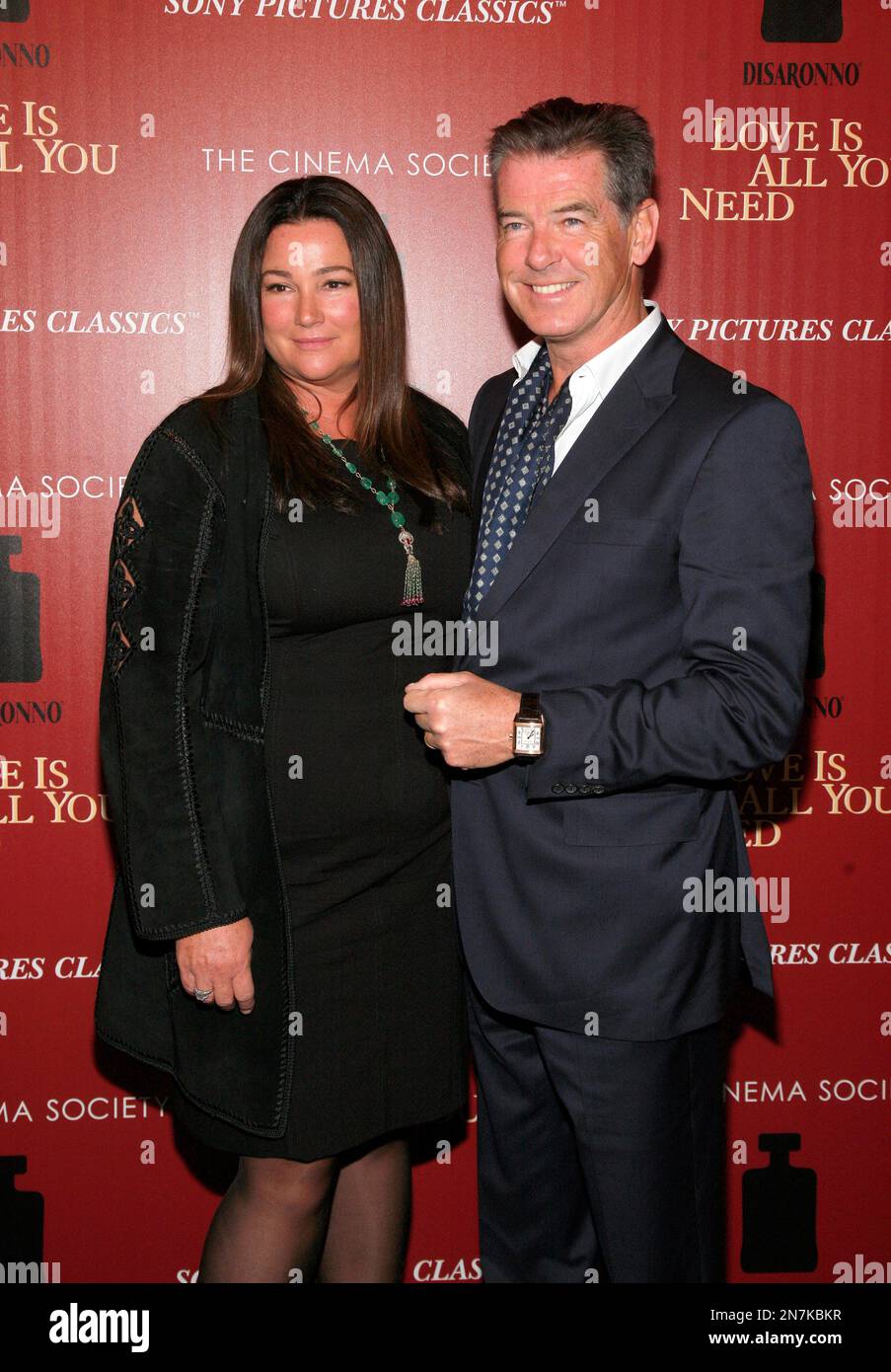 Actor Pierce Brosnan, right, and his wife, journalist Keely Shaye Smith ...