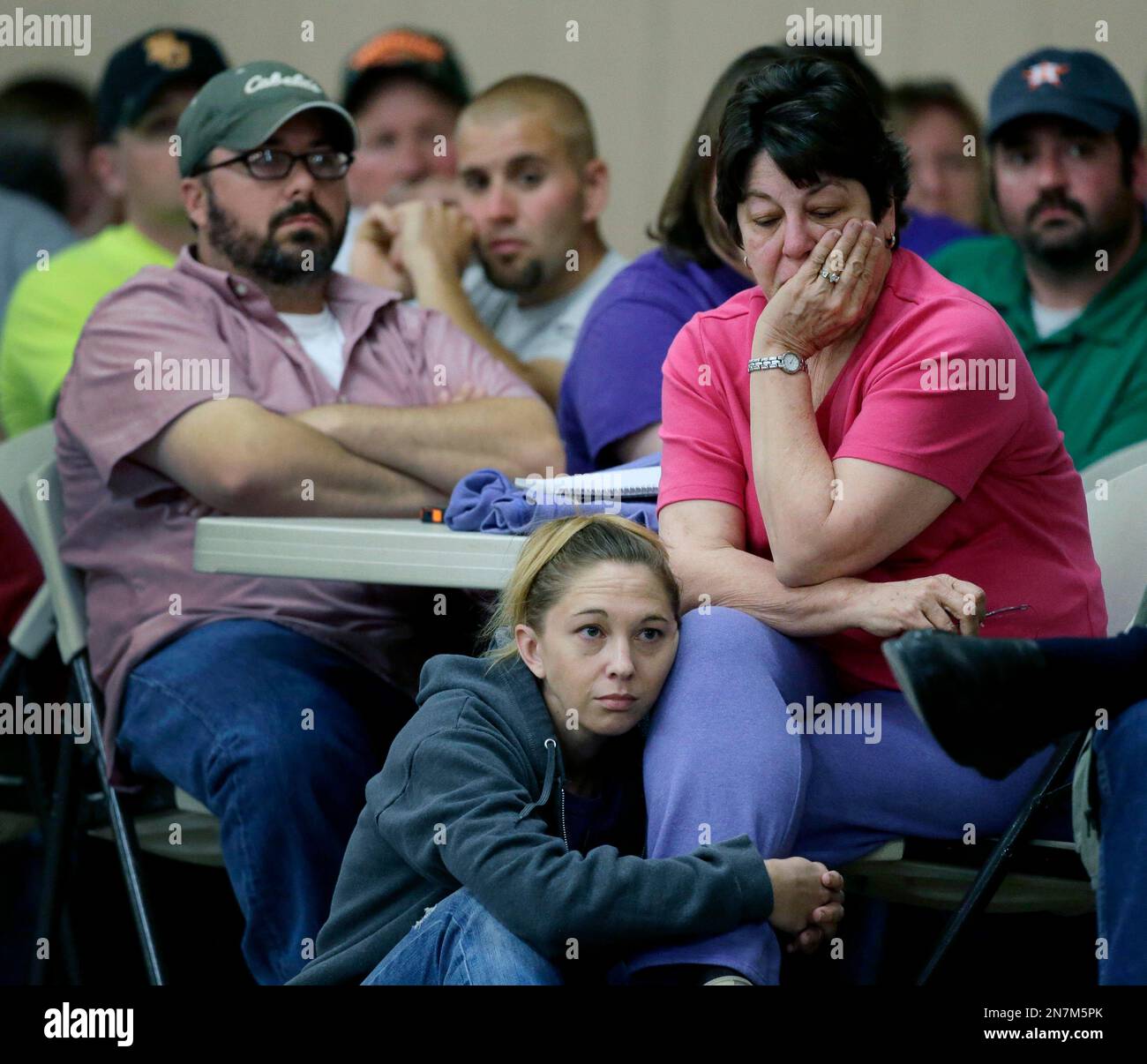 Displaced resident Jeanette Sulak and her daughter Jill Sulak-Vrla ...
