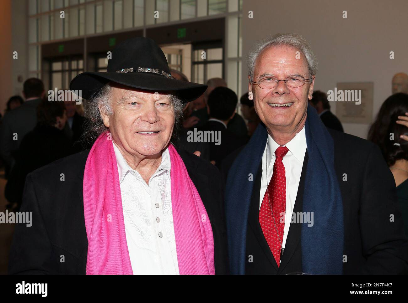 From left, artist DeWain Valentine and Thomas Gaehtgens, Getty Research ...