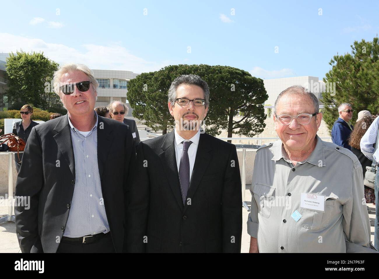 From left, Christopher Mount, Andrew Perchuck, Deputy Director, Getty ...
