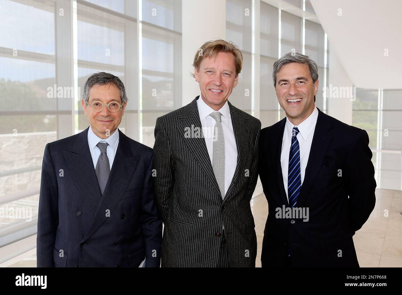 From left, Jeffrey Deitch, Director, MOCA; Timothy Potts, Director, J ...