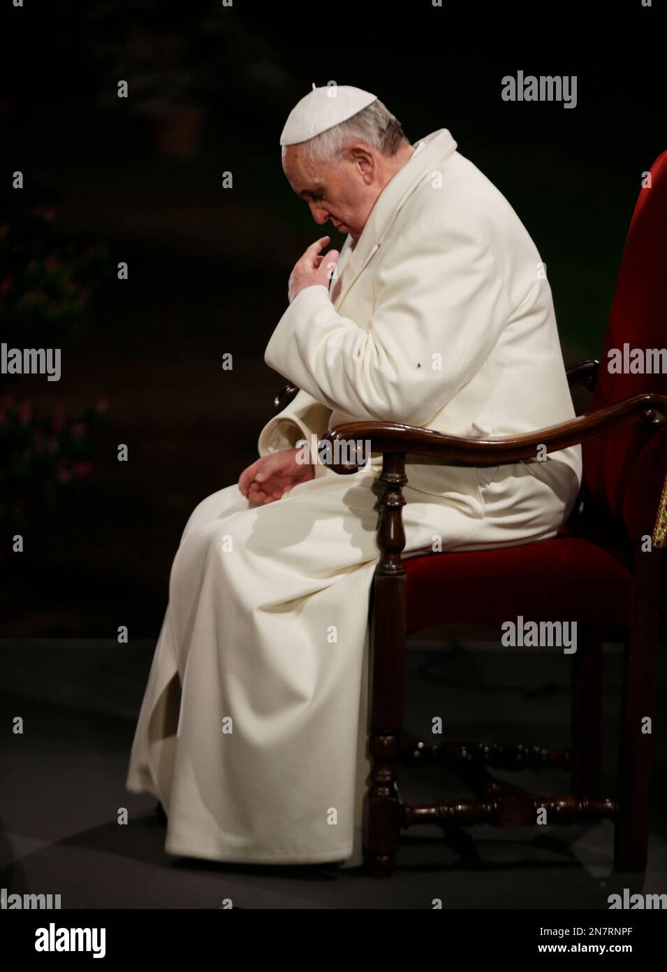 Pope Francis presides the Via Crucis (Way of the Cross) torchlight ...