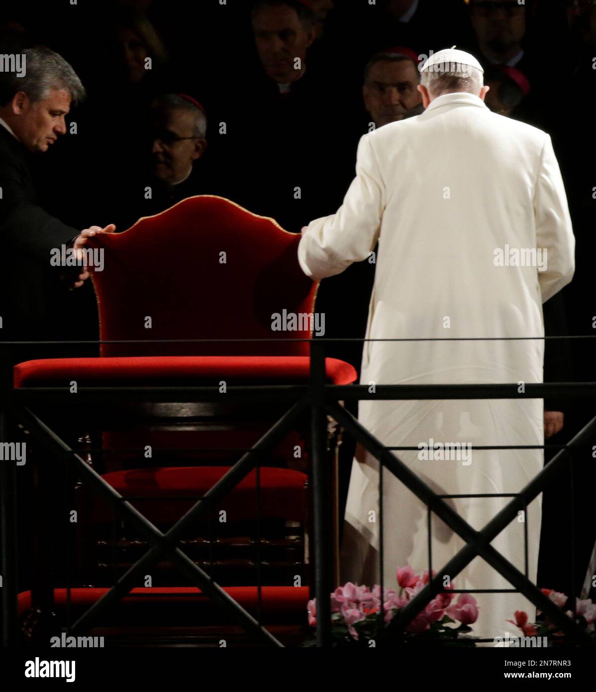 Pope Francis leaves at the end of the Via Crucis (Way of the Cross ...
