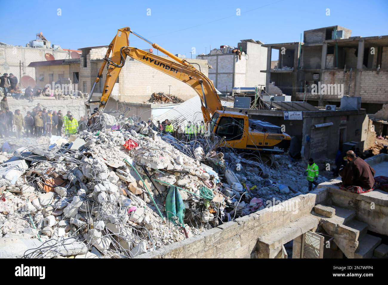 9. Februar 2023, Jenderis, Aleppo governorate, Syrien: Aleppo, Syrien. 09. Februar 2023 Die ...