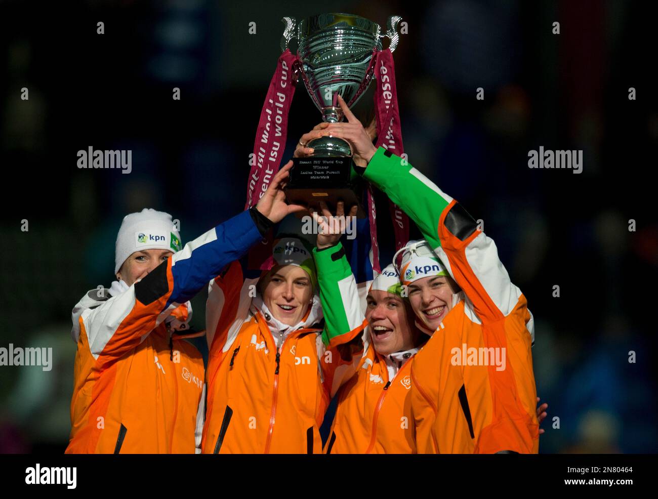 Team Netherlands, with Diane Valkenburg, Ireen Wust, Linda de Vries and ...