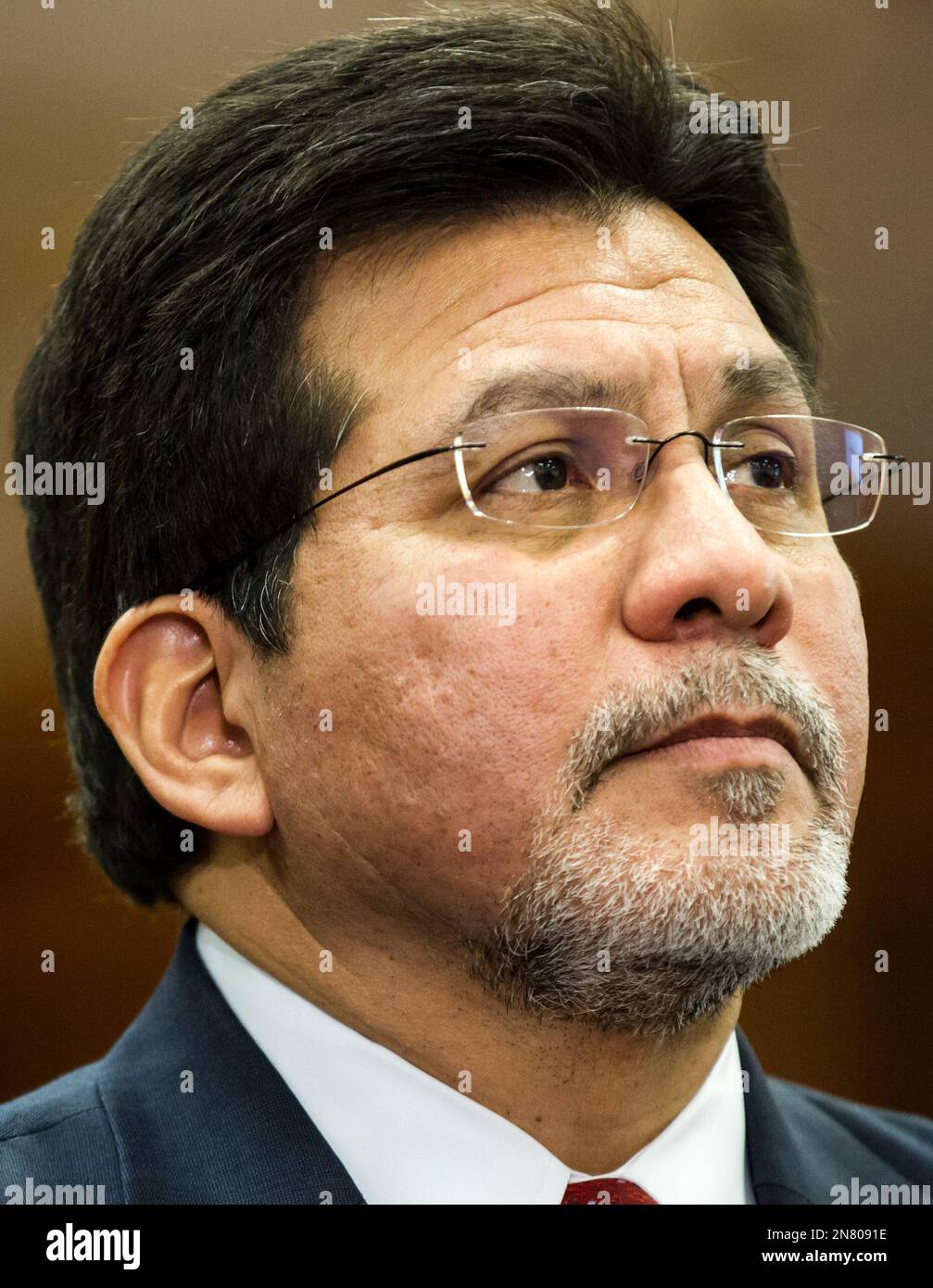 Former U.S. Attorney Gen. Alberto Gonzales speaks in support of a ...