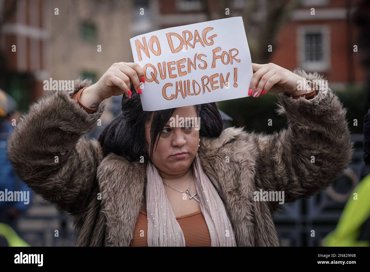 London, Großbritannien. 11. Februar 2023 Demonstranten von Patriotic ...