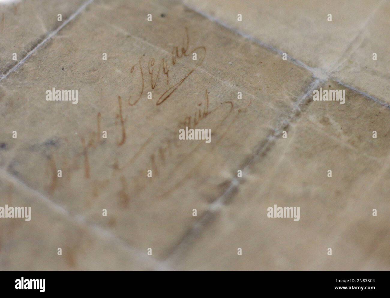 Texas hero William Barret Travis' signature is seen on his famed ...