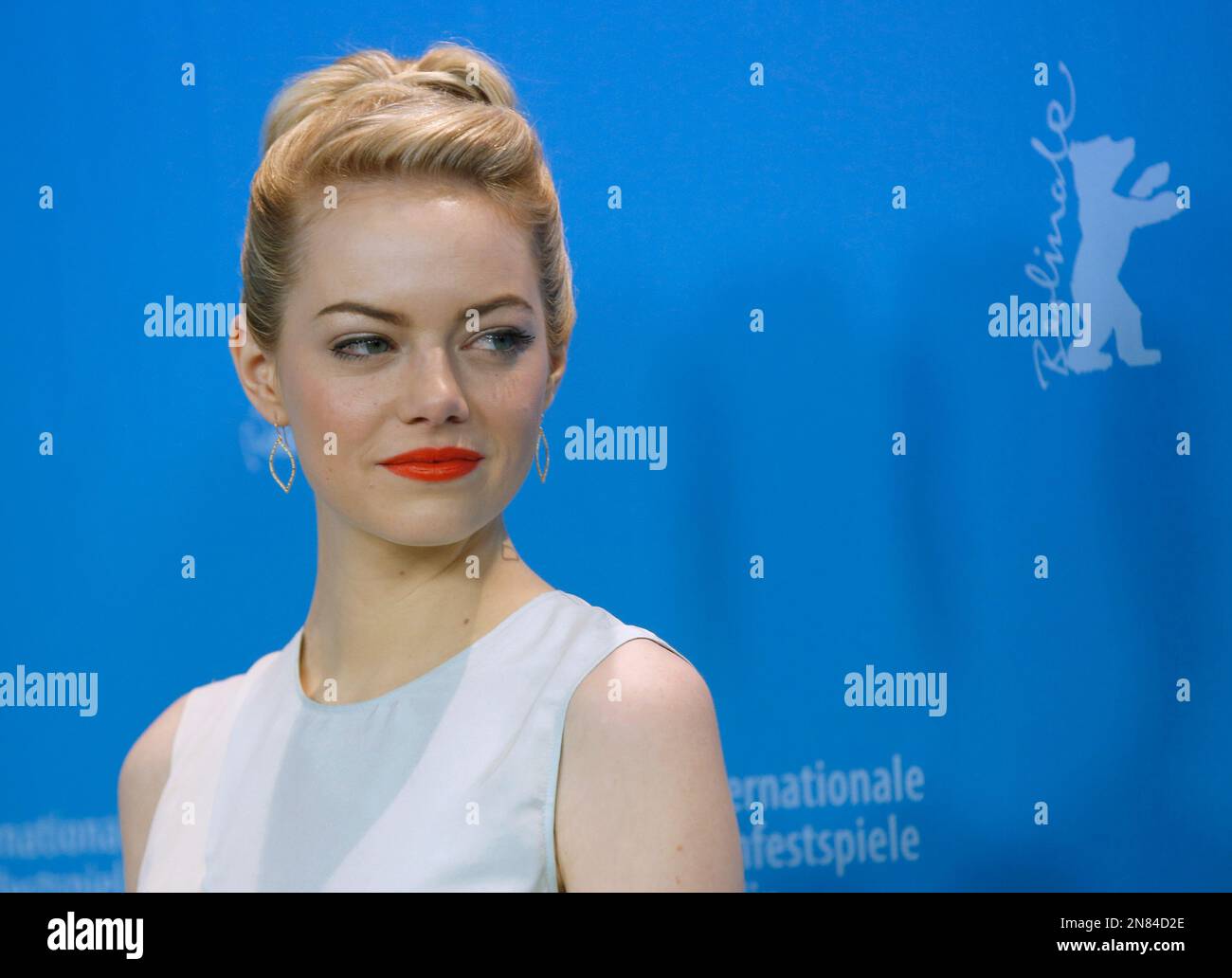 Actress Emma Stone pose for photographers at the photo call for the ...
