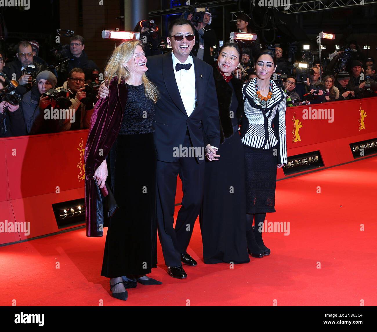 From left, jury member Ellen Kuras, jury president Wong Kar Wai and his ...
