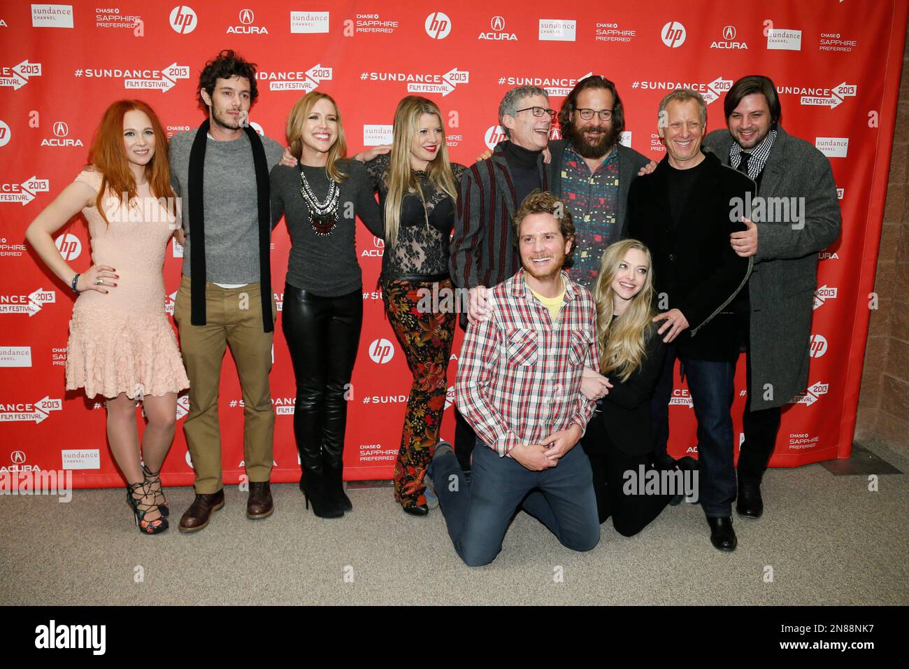 Clockwise from top left, actors Juno Temple and Adam Brody, producers ...