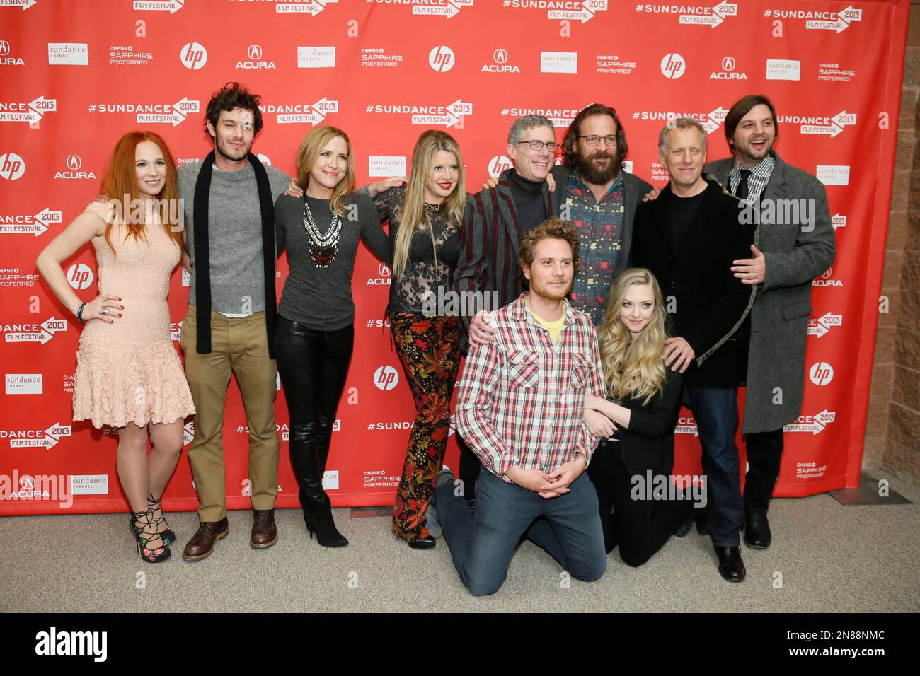 Clockwise from top left, actors Juno Temple and Adam Brody, producers ...