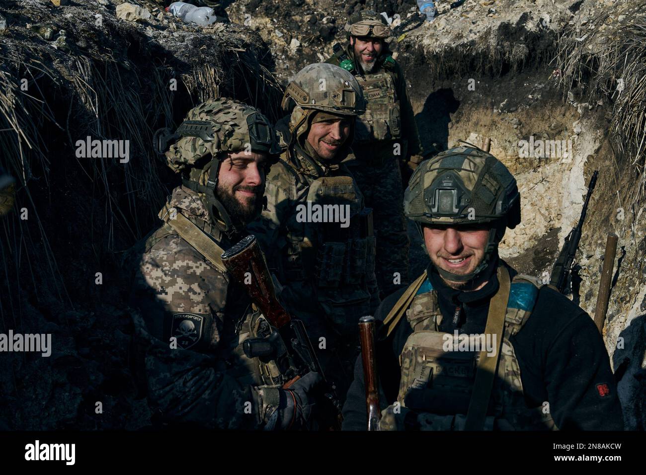 Soldiers of the Ukrainian 3rd Army Assault Brigade of the Special Operations Forces (SSO) "Azov ...