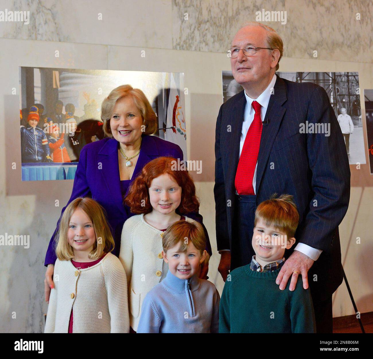 Sen. Jay Rockefeller, D-WV.,right, who announced his plans to not seek ...