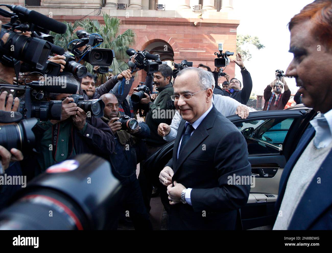 Pakistan High Commissioner to India Salman Bashir arrives at the Indian External Affairs ...