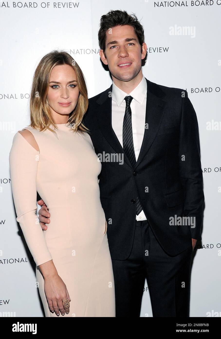 Actress Emily Blunt and "NBR Freedom of Expression" winner, actor John ...