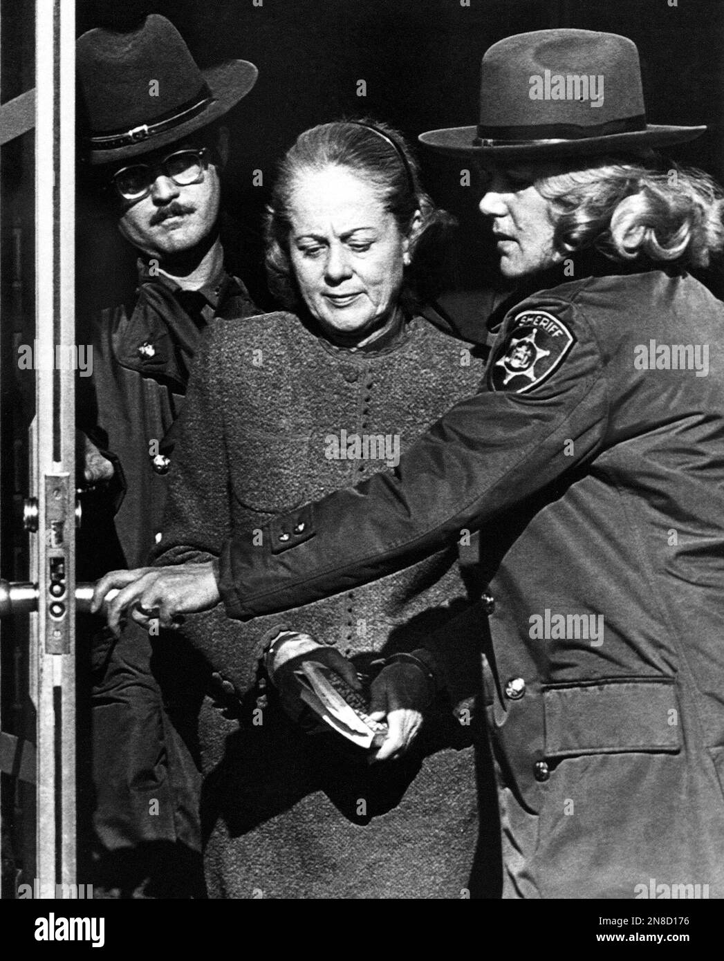 FILE - In this March 20, 1981 file photo, Jean Harris, handcuffed and ...
