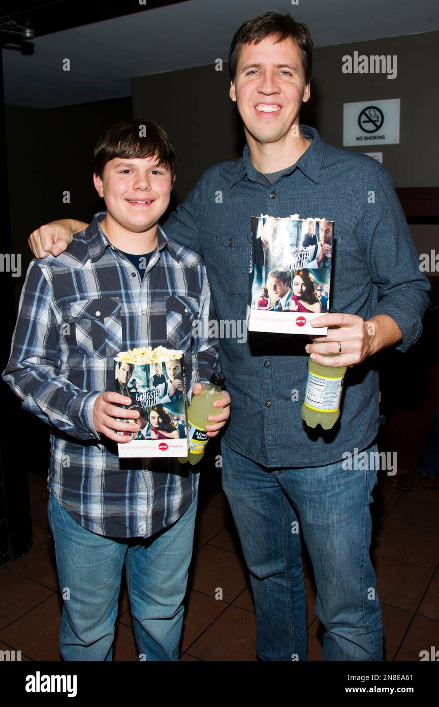 Diary of A Wimpy Kid author Jeff Kinney, left, and actor Robert Capron ...