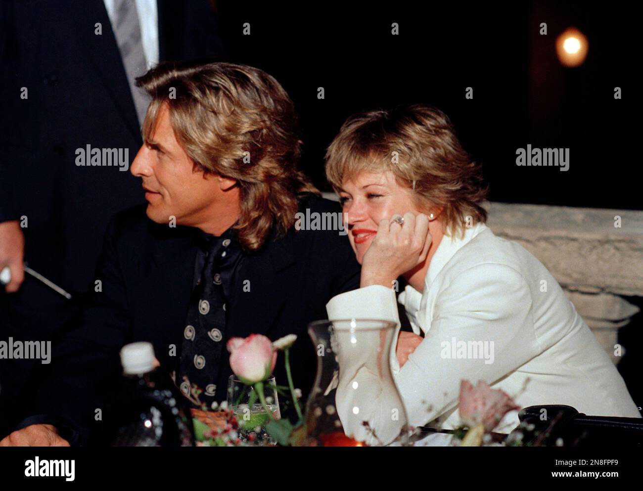 Actor Don Johnson and his ex-wife and now fiance, actress Melanie ...