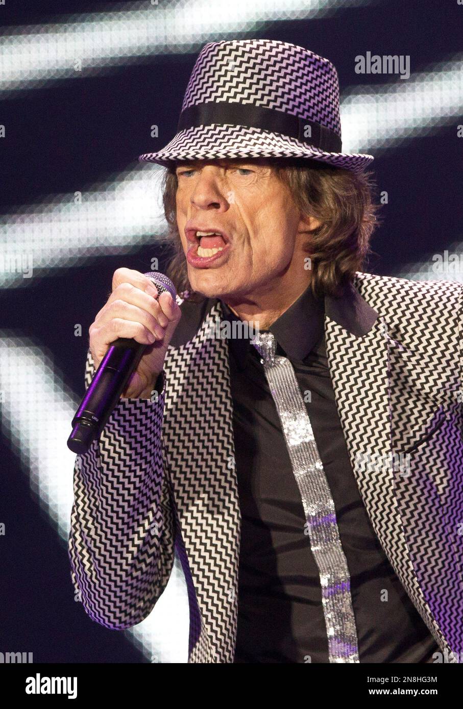 Mick Jagger of The Rolling Stones performs at the O2 arena in east ...