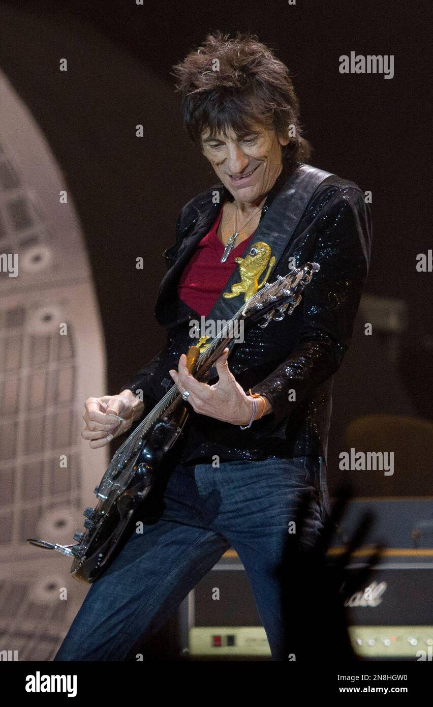 Ronnie Wood of The Rolling Stones performs at the O2 arena in east ...