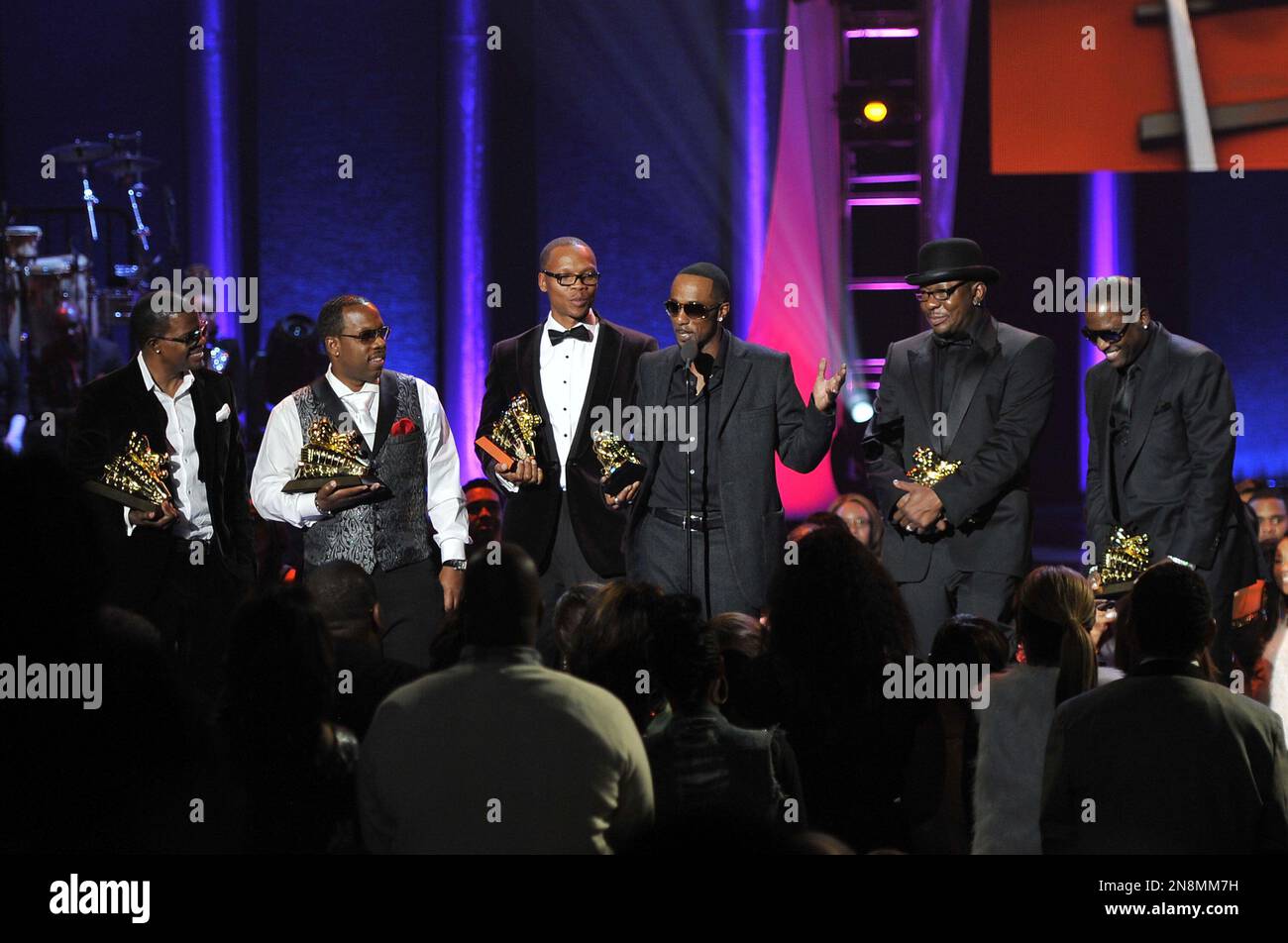 This Thursday, Nov. 8, 2012 photo shows members of New edition, from ...