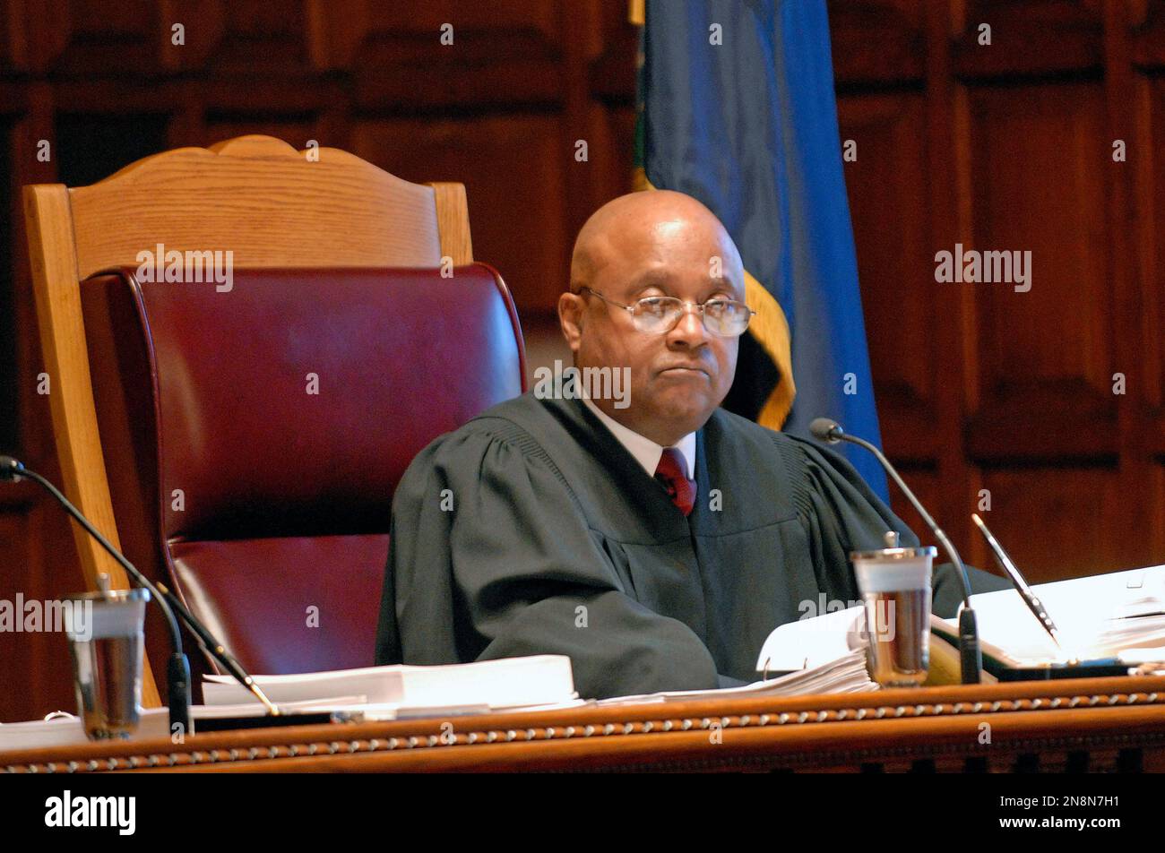FILE - In this Nov. 20, 2008 file photo, Associate Judge Theodore Jones Jr., listens to oral ...