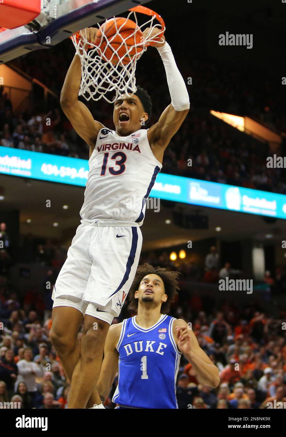 CHARLOTTESVILLE, VA - FEBRUARY 11: Virginia Cavaliers guard Ryan Dunn ...