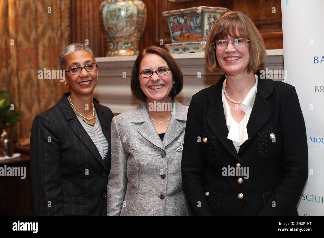 From left, Mills College President Alecia DeCoudreaux, Mount St. Mary's ...
