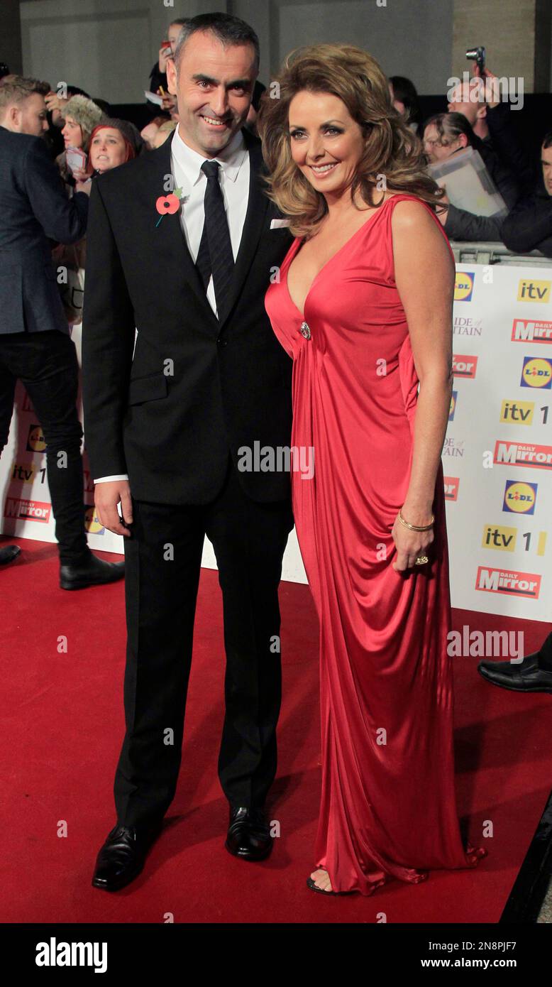 Carol Vorderman and Graham Duff arrive for the Pride of Britain Awards ...