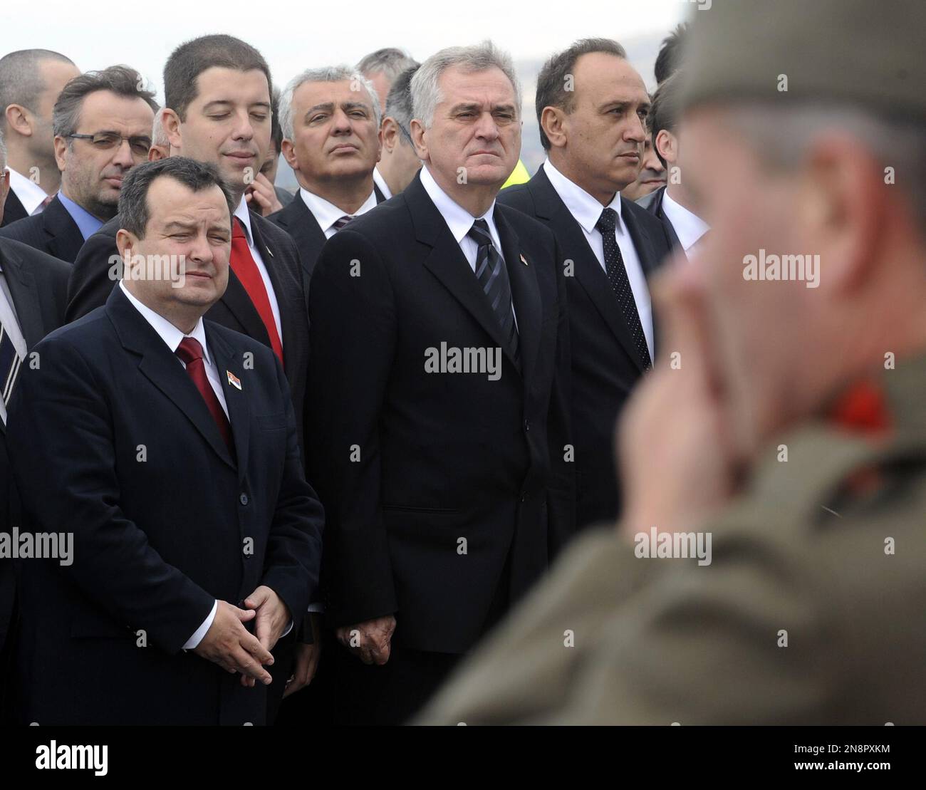 Serbiaís President Tomislav Nikolic, center and Serbia's Prime Minister ...