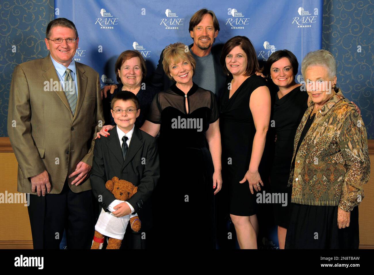 Nine-year-old stroke survivor Elijah Rutherford is seen with fellow ...