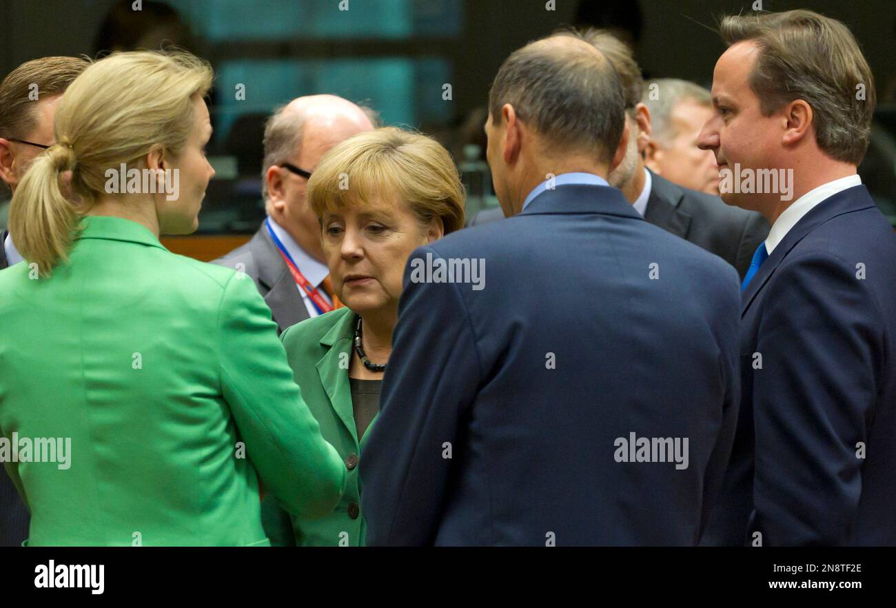 From left, Finland's Prime Minister Jyrki Tapani Katainen, Denmark's ...