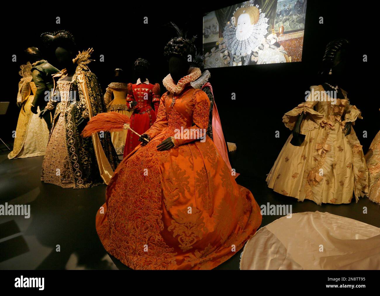 A selection of costumes showing various designs and outfits worn by ...