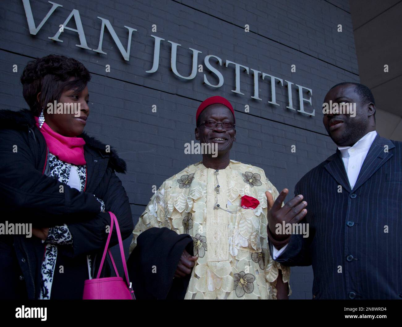 Nigerian Embassy Representative Nini Okey-Uche, left, plaintiff Chief ...