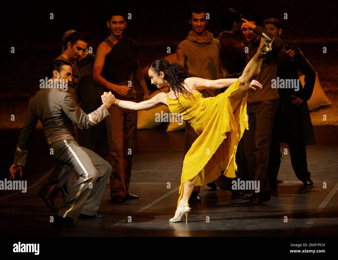 Ballet players from Izmir State Opera and Ballet, Turkey, performs ...
