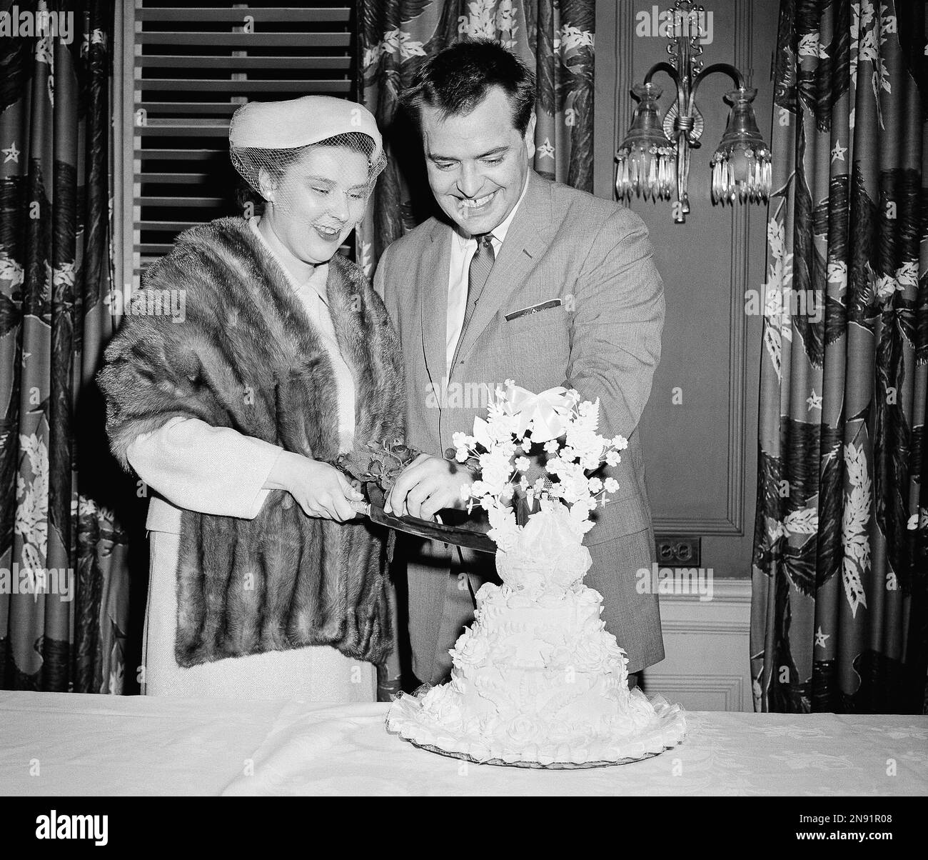 "Peyton Place" author Grace Metalious, left, and her business agent and ...
