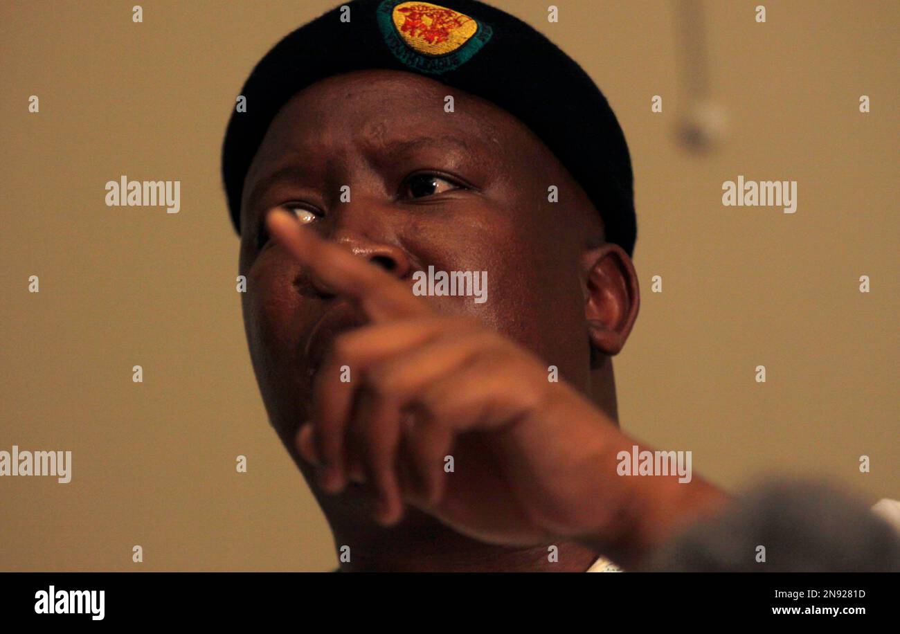 Expelled African National Congress Youth League leader Julius Malema at ...